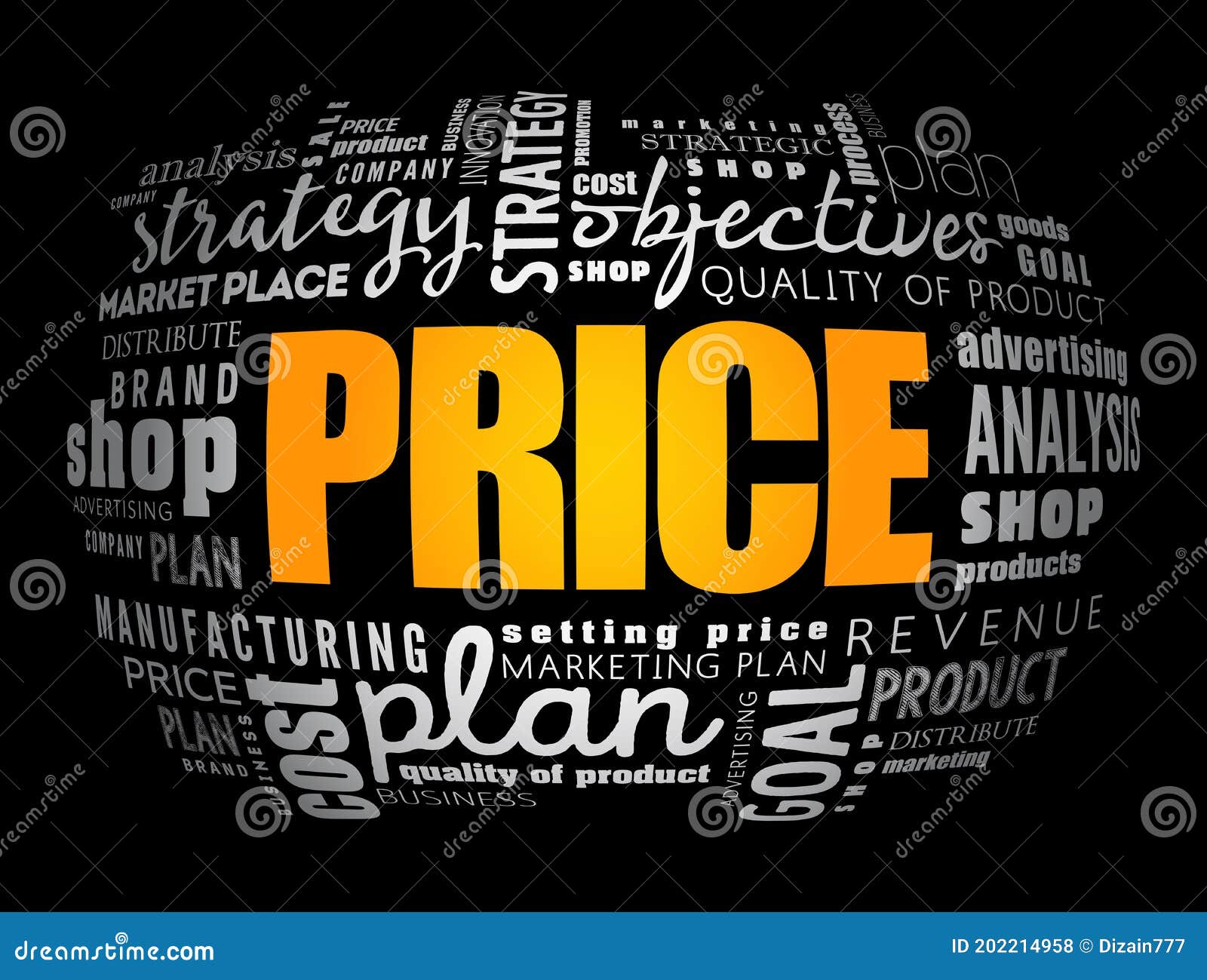 PRICE Word Cloud Collage, Business Concept Stock Illustration ...