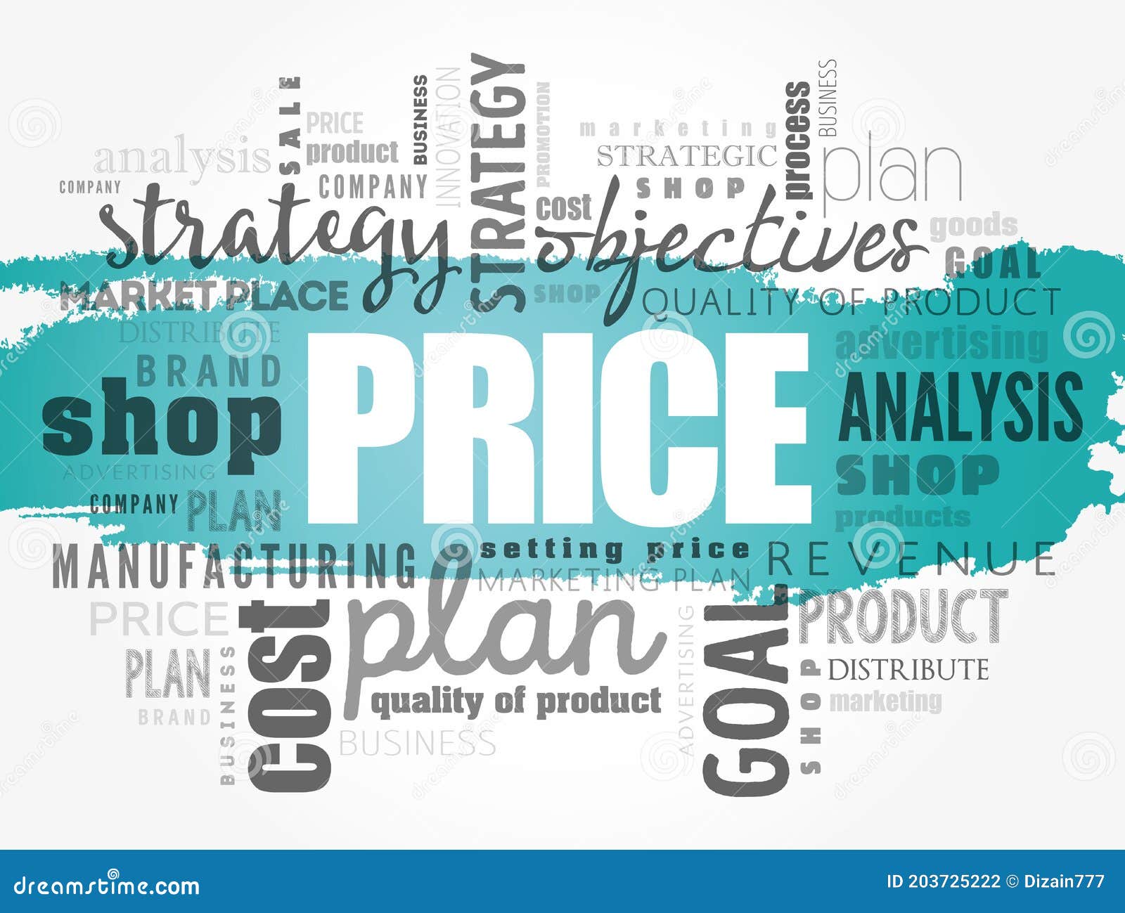 PRICE Word Cloud Collage, Business Concept Stock Illustration ...