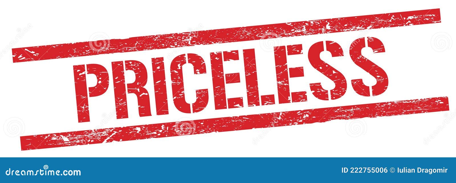 PRICELESS Text on Red Grungy Rectangle Stamp Stock Illustration ...