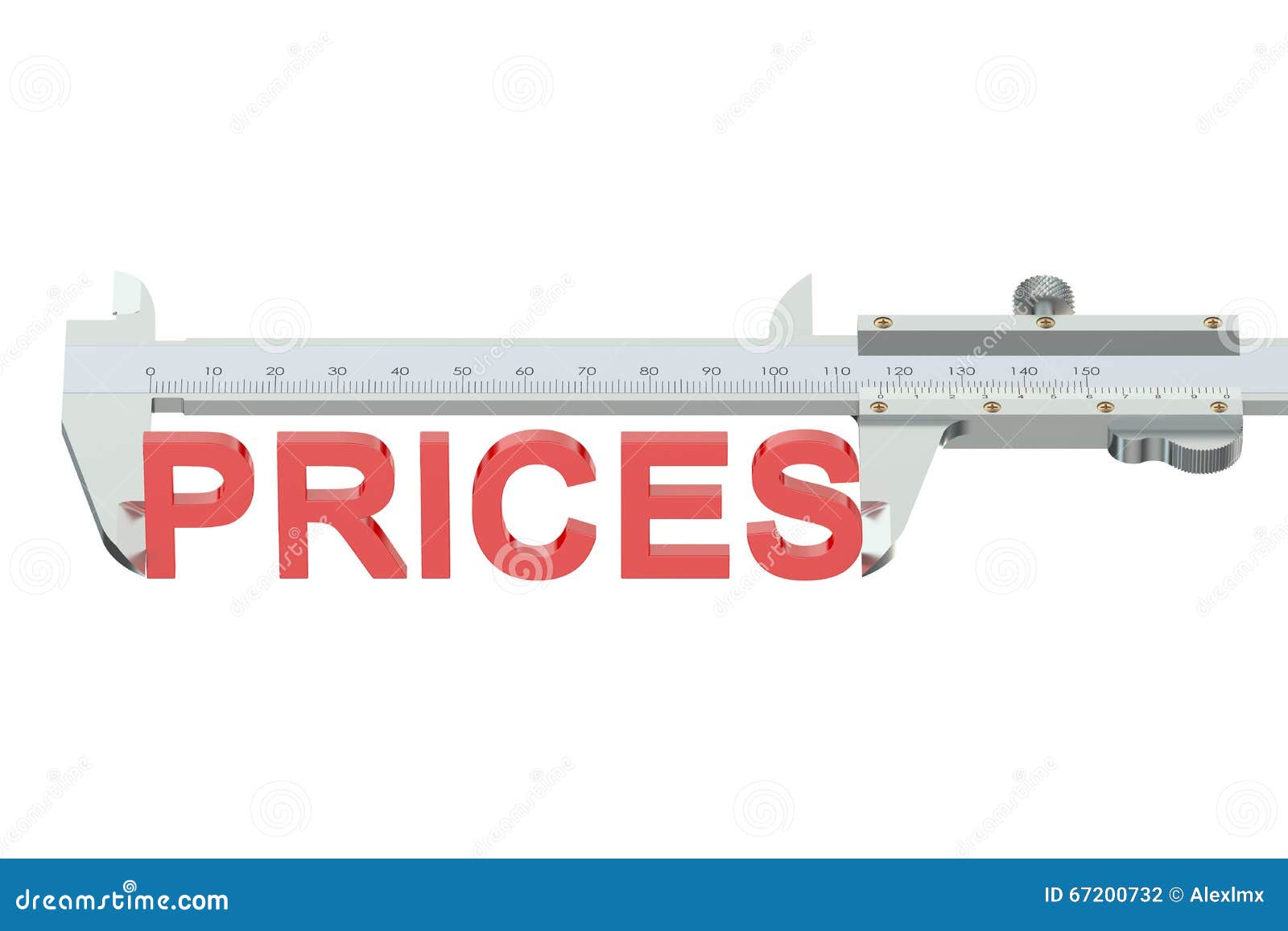 Prices Measuring Concept 3D Stock Illustration - Illustration of money ...