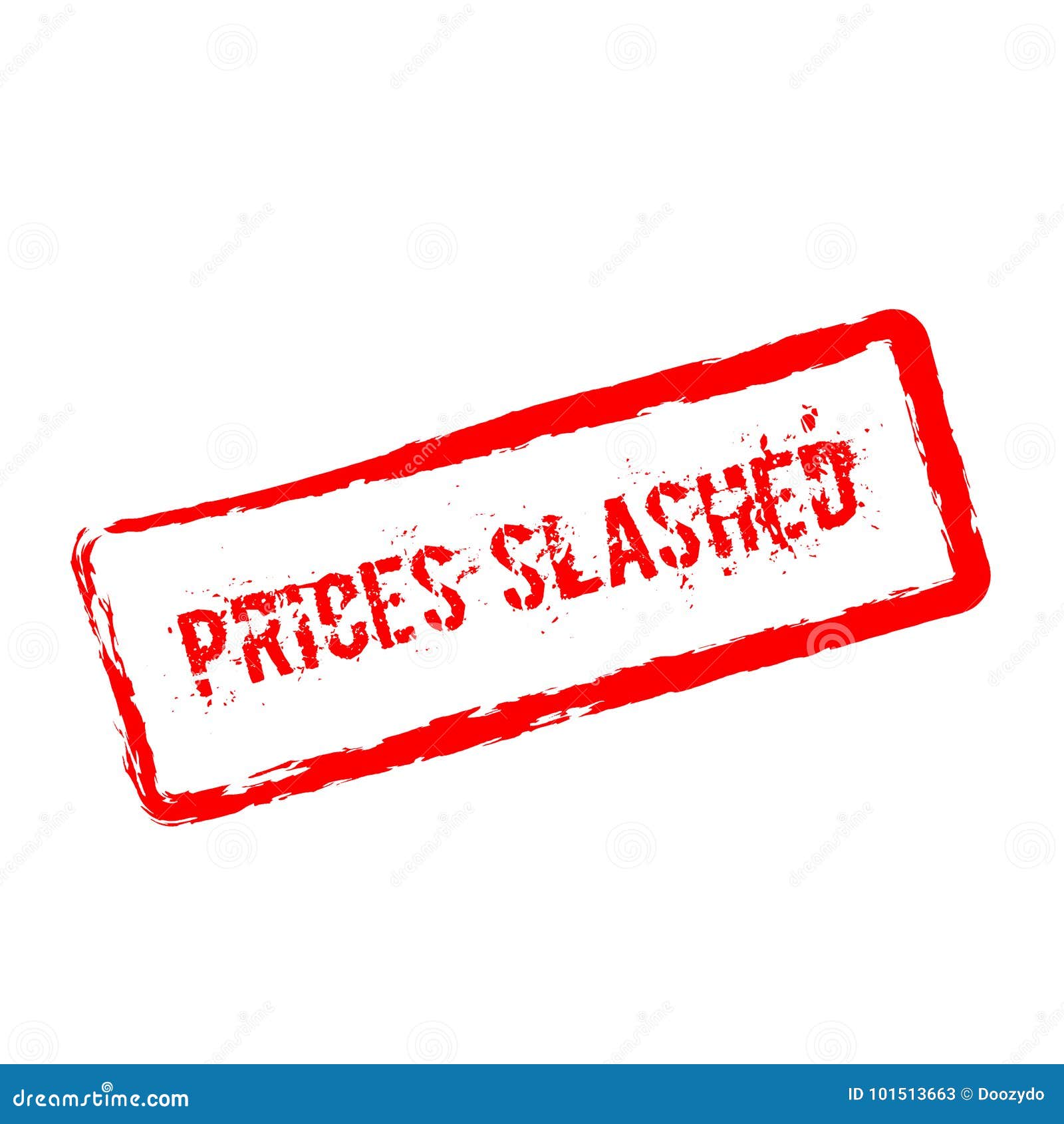 Prices Slashed Red Rubber Stamp Isolated on White. Stock Vector ...