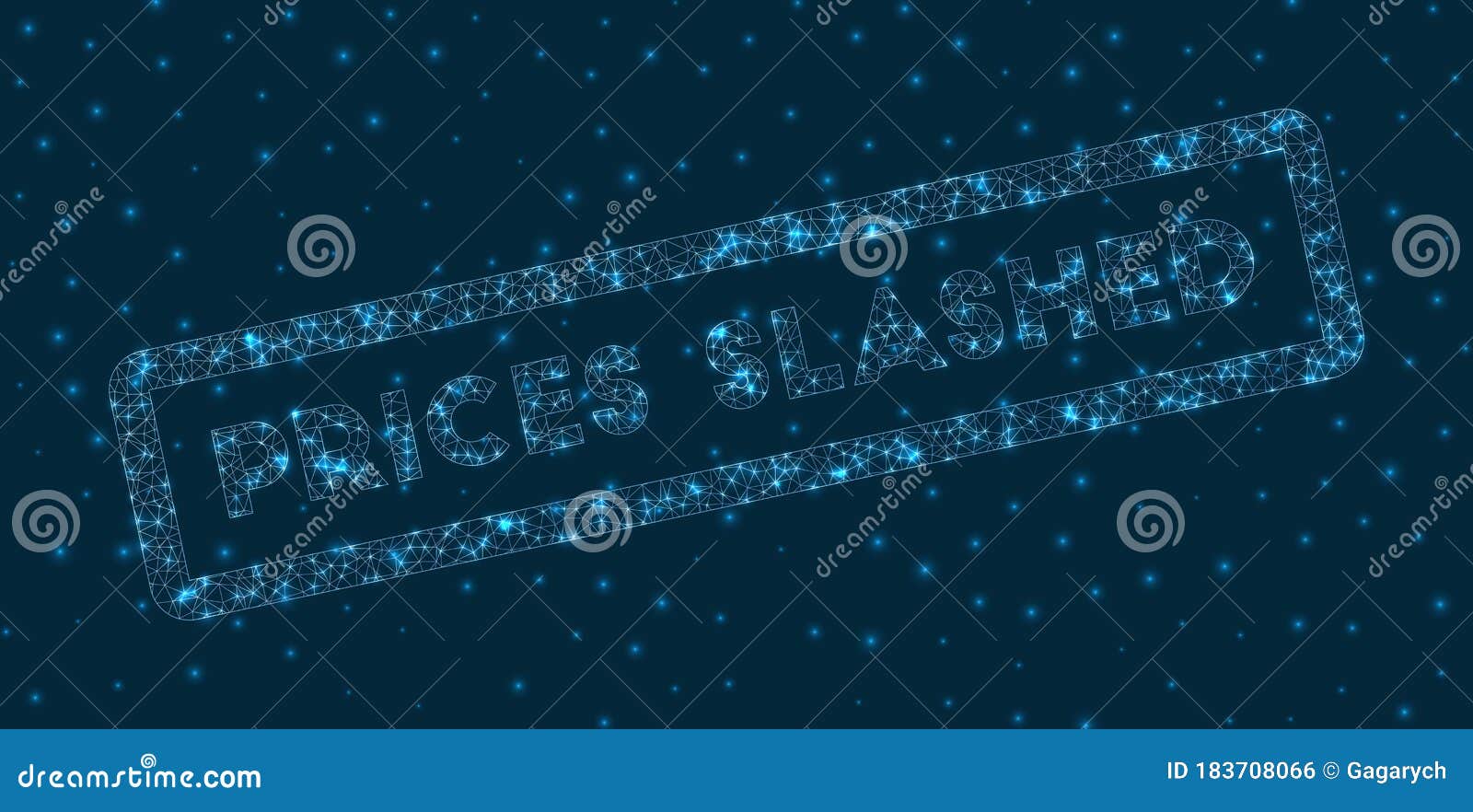 Prices Slashed Word in Digital Style. Stock Vector - Illustration of ...