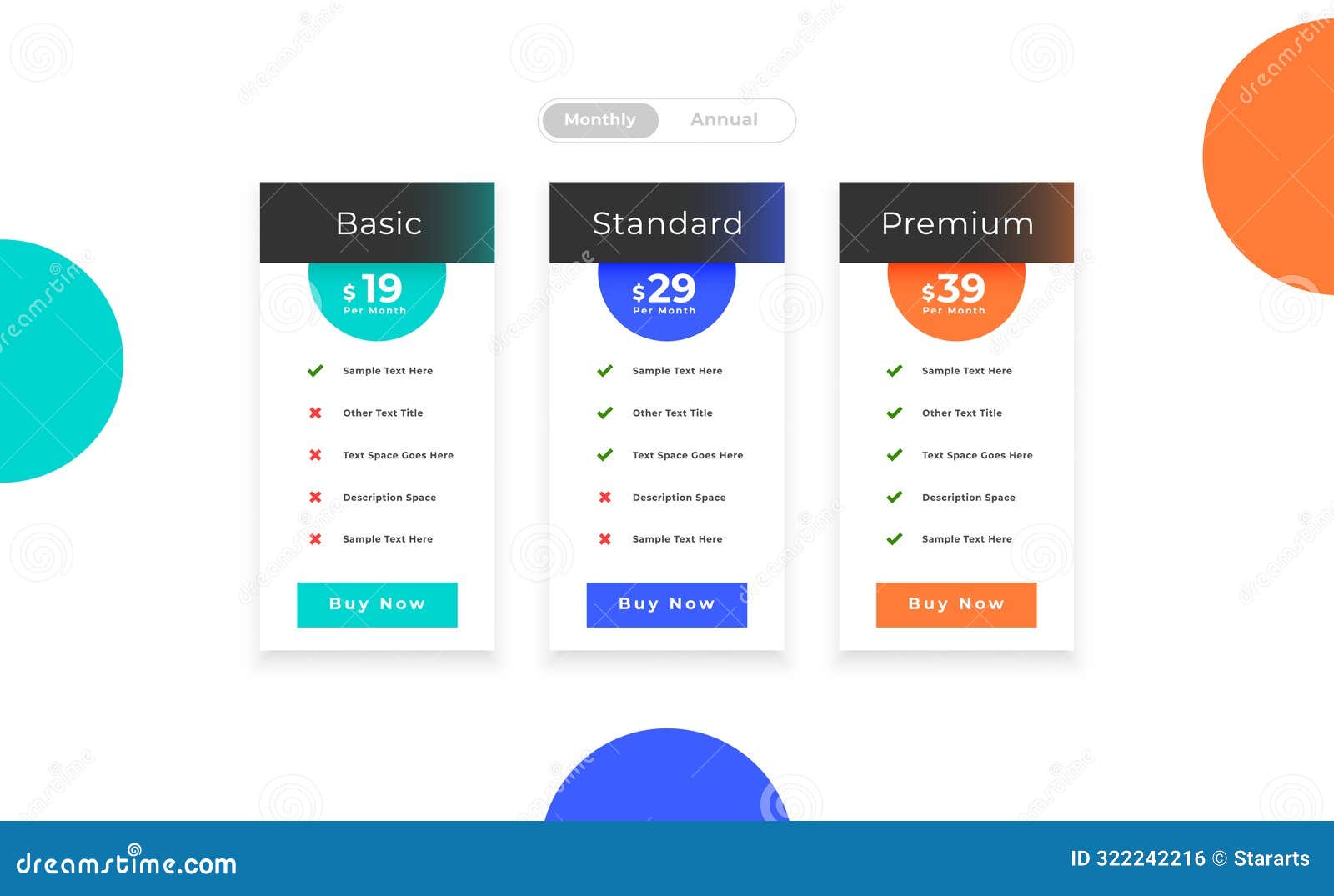 UI UX App Pricing Chart Table Subscription Design Or Website Pricing ...