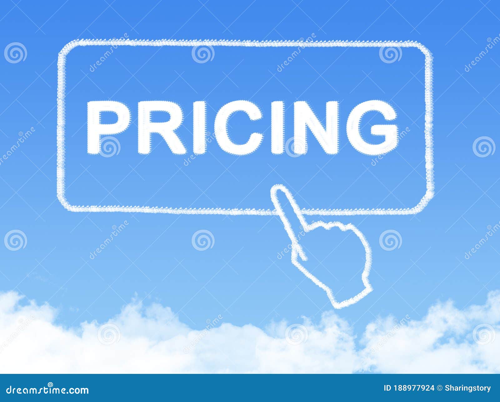 Pricing cloud shape stock illustration. Illustration of white - 188977924