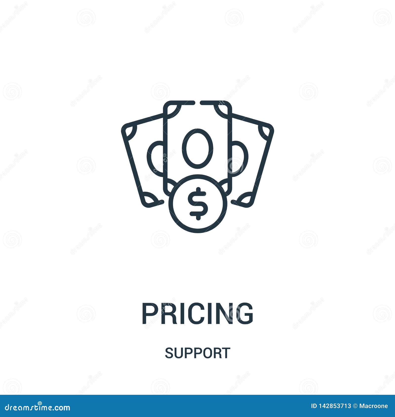 Pricing Icon Vector From Support Collection Thin Line Pricing Outline
