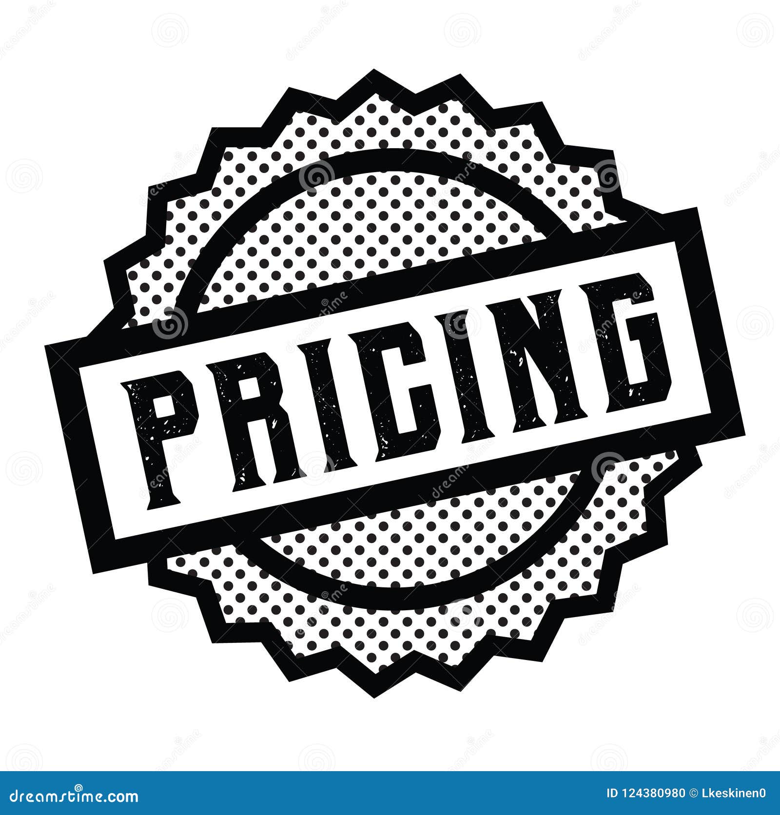 Pricing stamp on white stock vector. Illustration of assess - 124380980