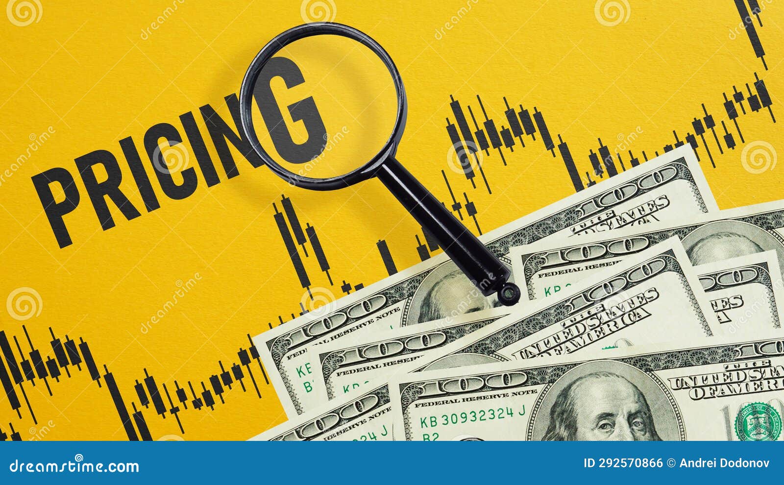 Pricing Strategy is Shown Using the Text and Photo of Dollars Stock ...