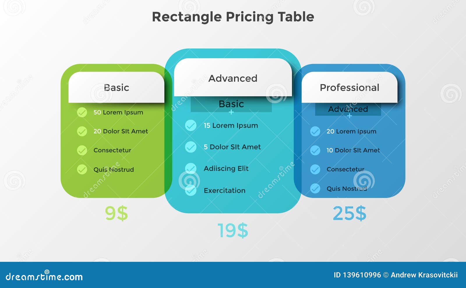 Pricing and Subscription Plans Concept Stock Vector - Illustration of ...