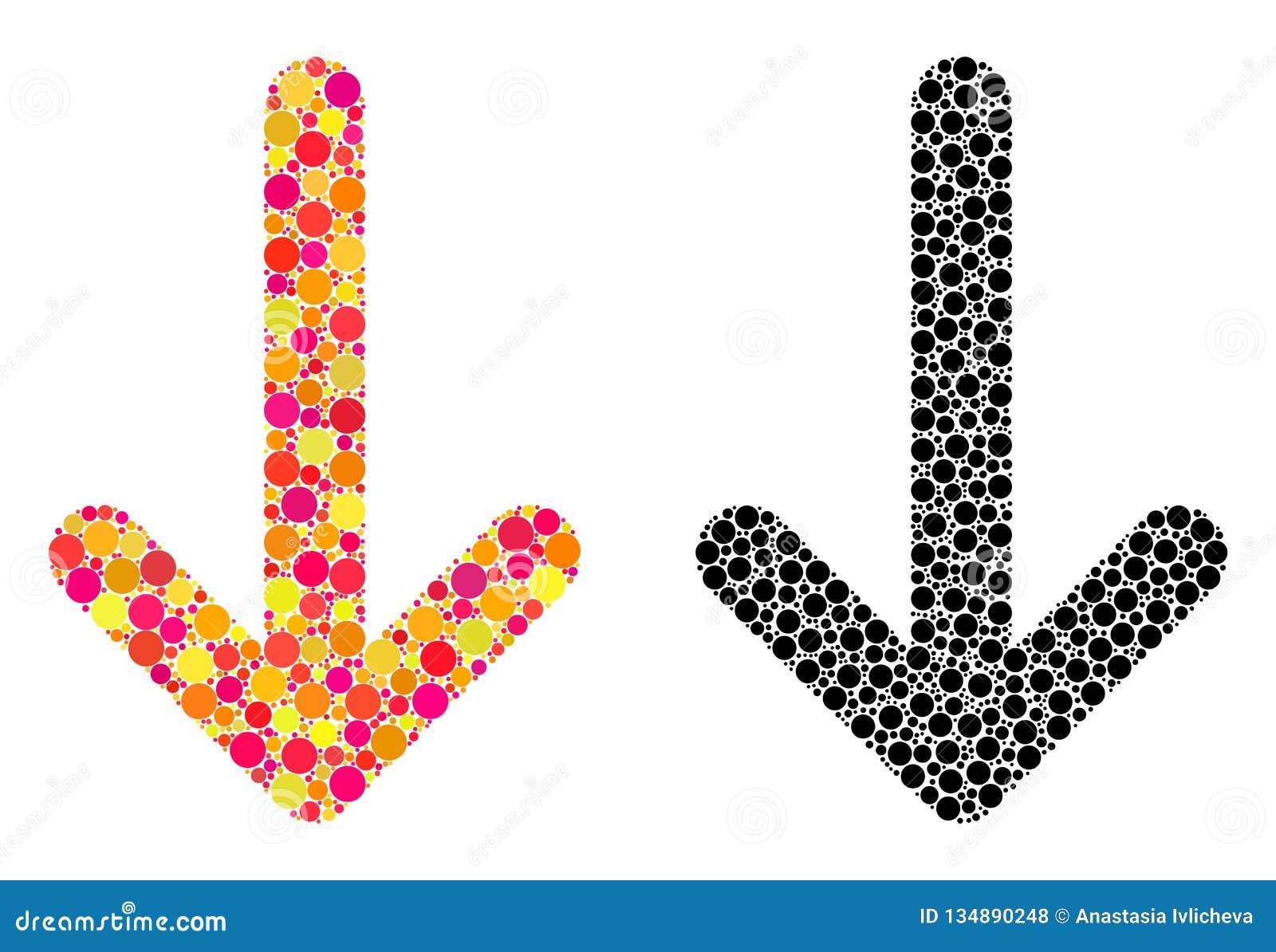 Prickig Pil Ner Mosaiska Symboler Vektor Illustrationer - Illustration ...