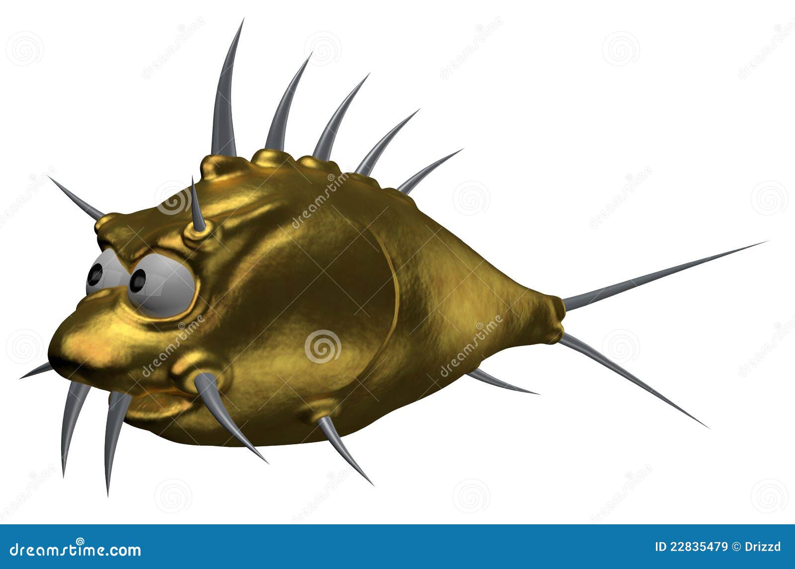 Prickles goldfish stock illustration. Illustration of ocean - 22835479