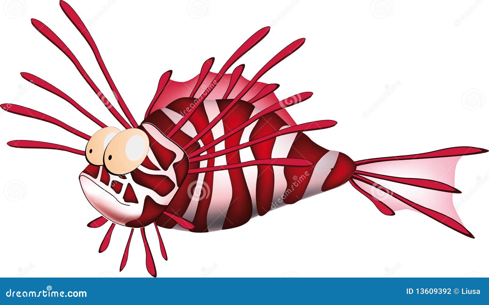 Prickly coral small fish stock vector. Illustration of activity - 13609392