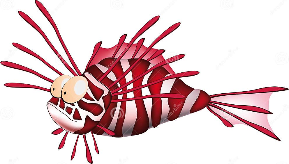 Prickly coral small fish stock vector. Illustration of activity - 13609392