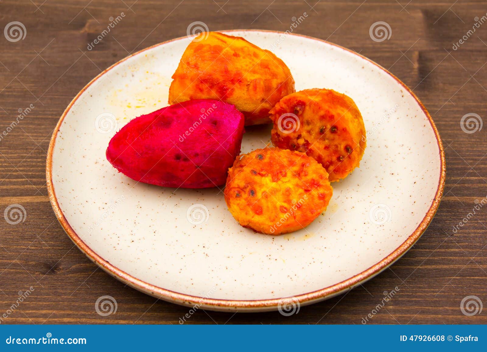 Prickly pear cut on wood stock photo. Image of dieting - 47926608