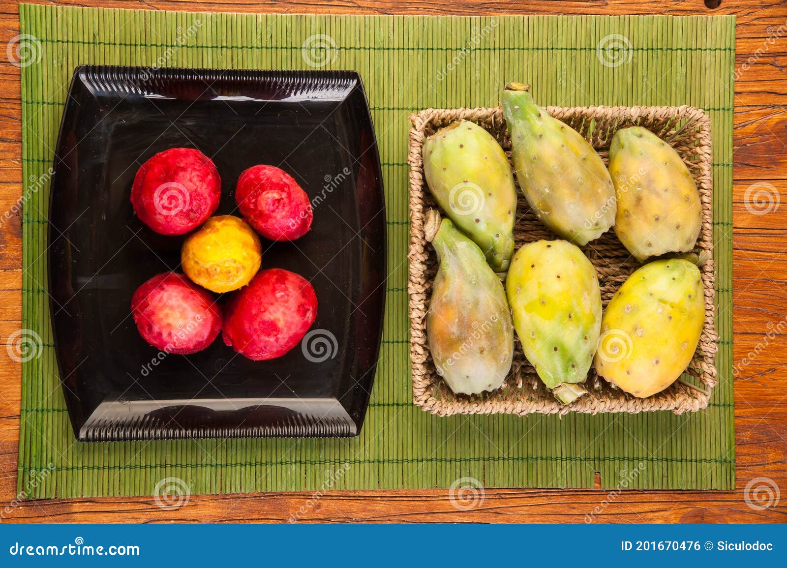 Prickly pears and mustard stock photo. Image of sicilian - 201670476