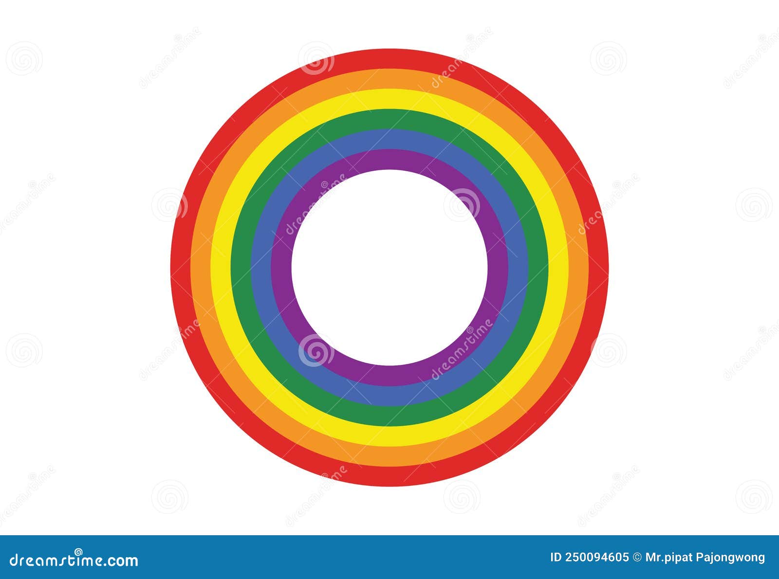 Pride with a Circle Shape, Rainbow Color. LGBT Pride Symbol Concept ...