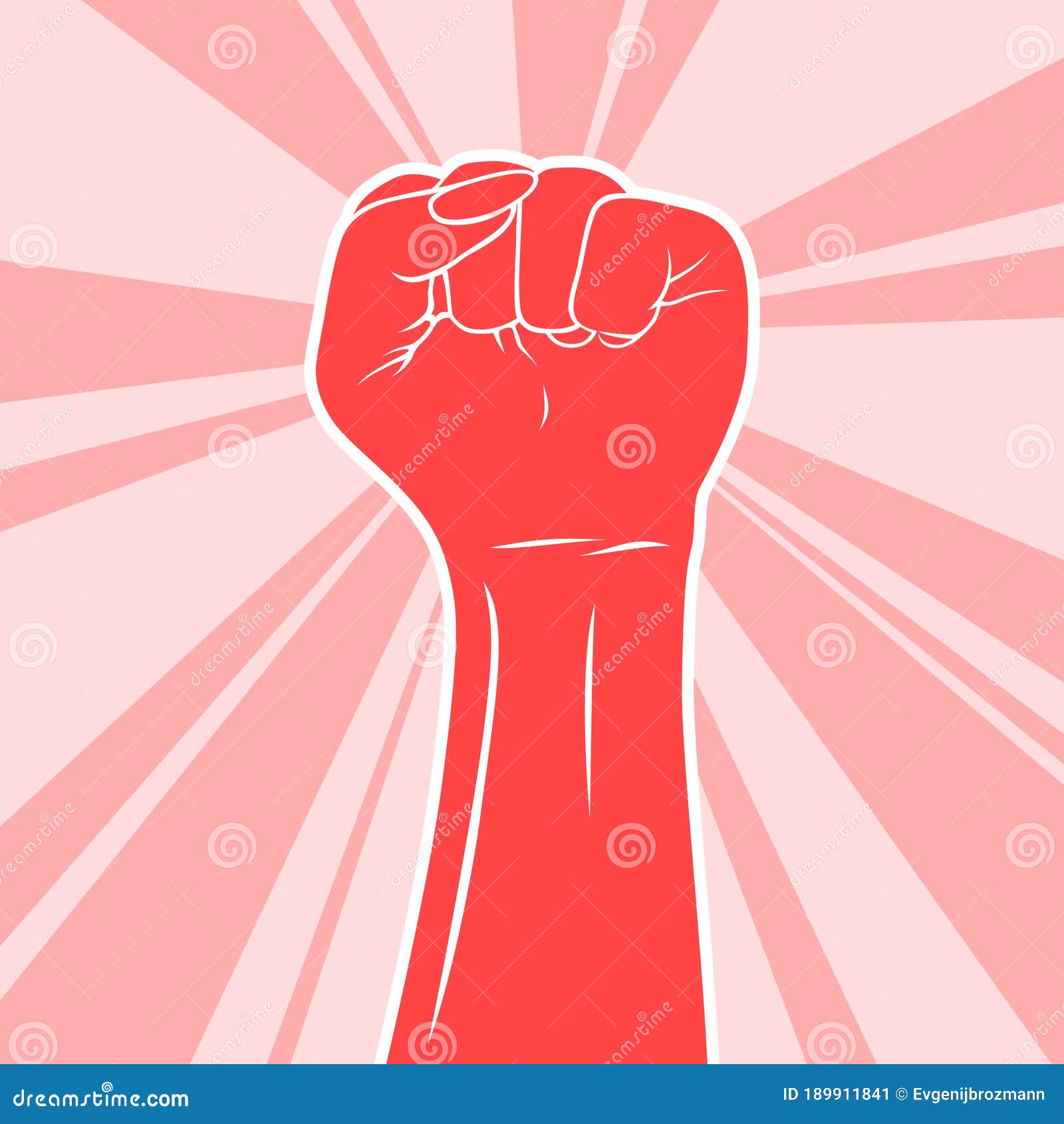 Feminism Logo Symbol. Illustration of Monotone Hand with White Outline ...
