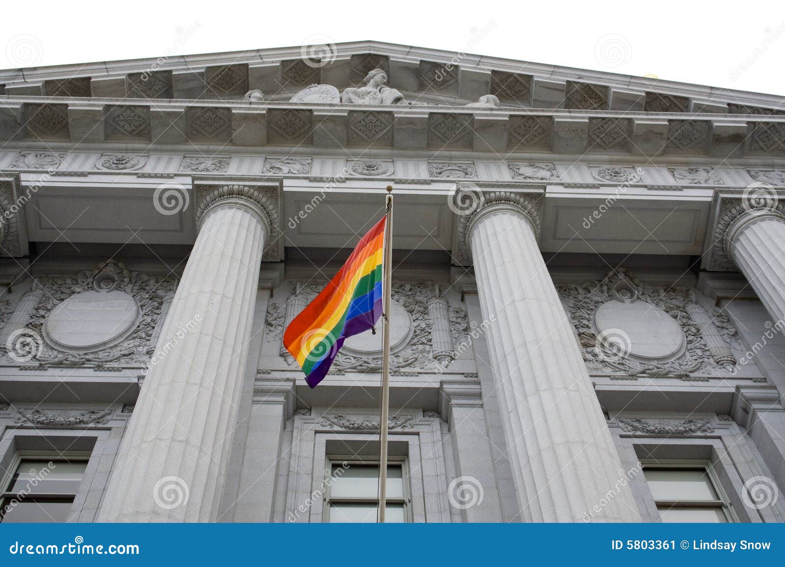 Pride flag at city hall stock image. Image of civil, financial - 5803361