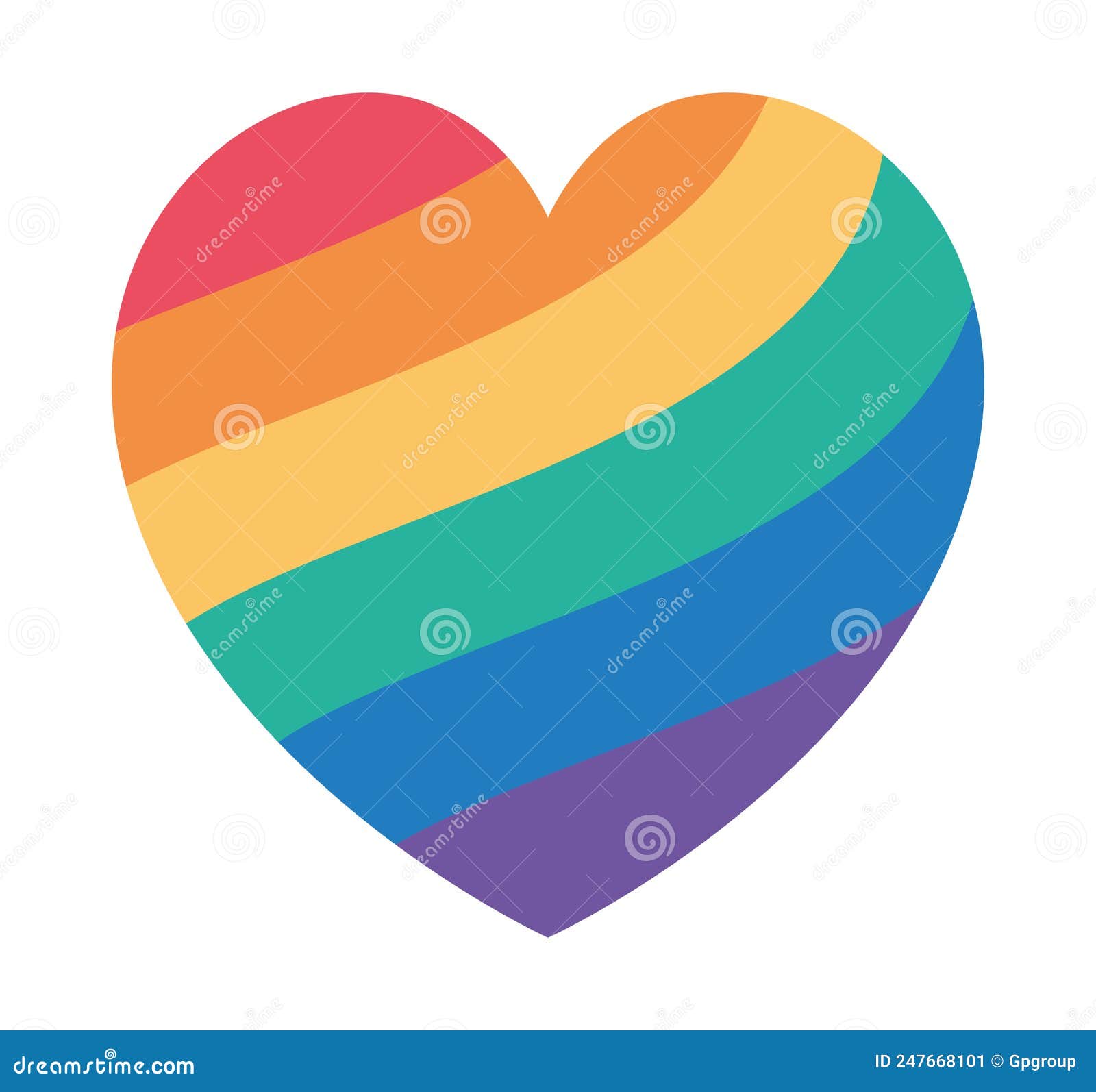 Pride heart illustration stock illustration. Illustration of isolated ...