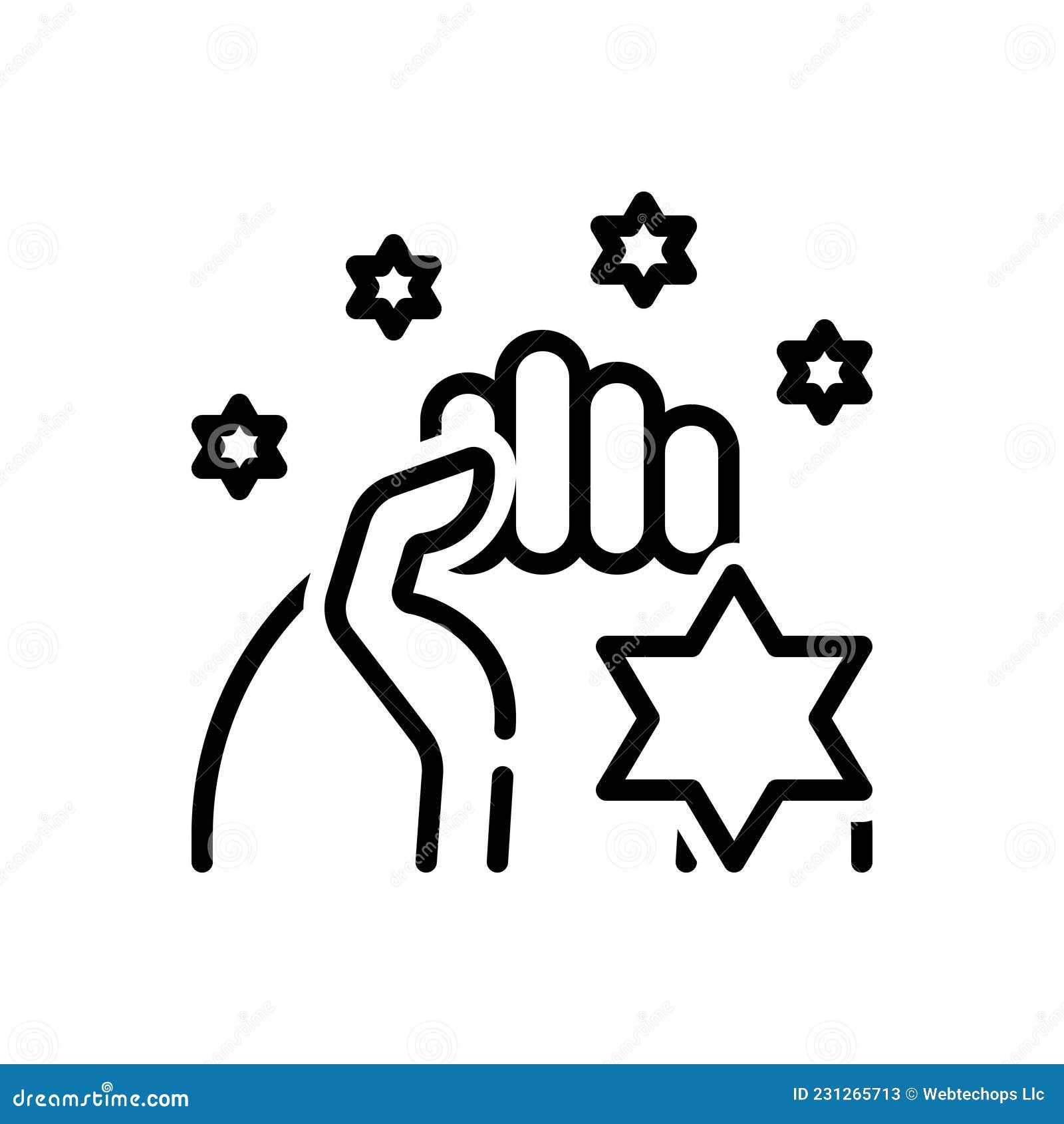 Black Line Icon for Pride, Dignity and Egotism Stock Vector ...