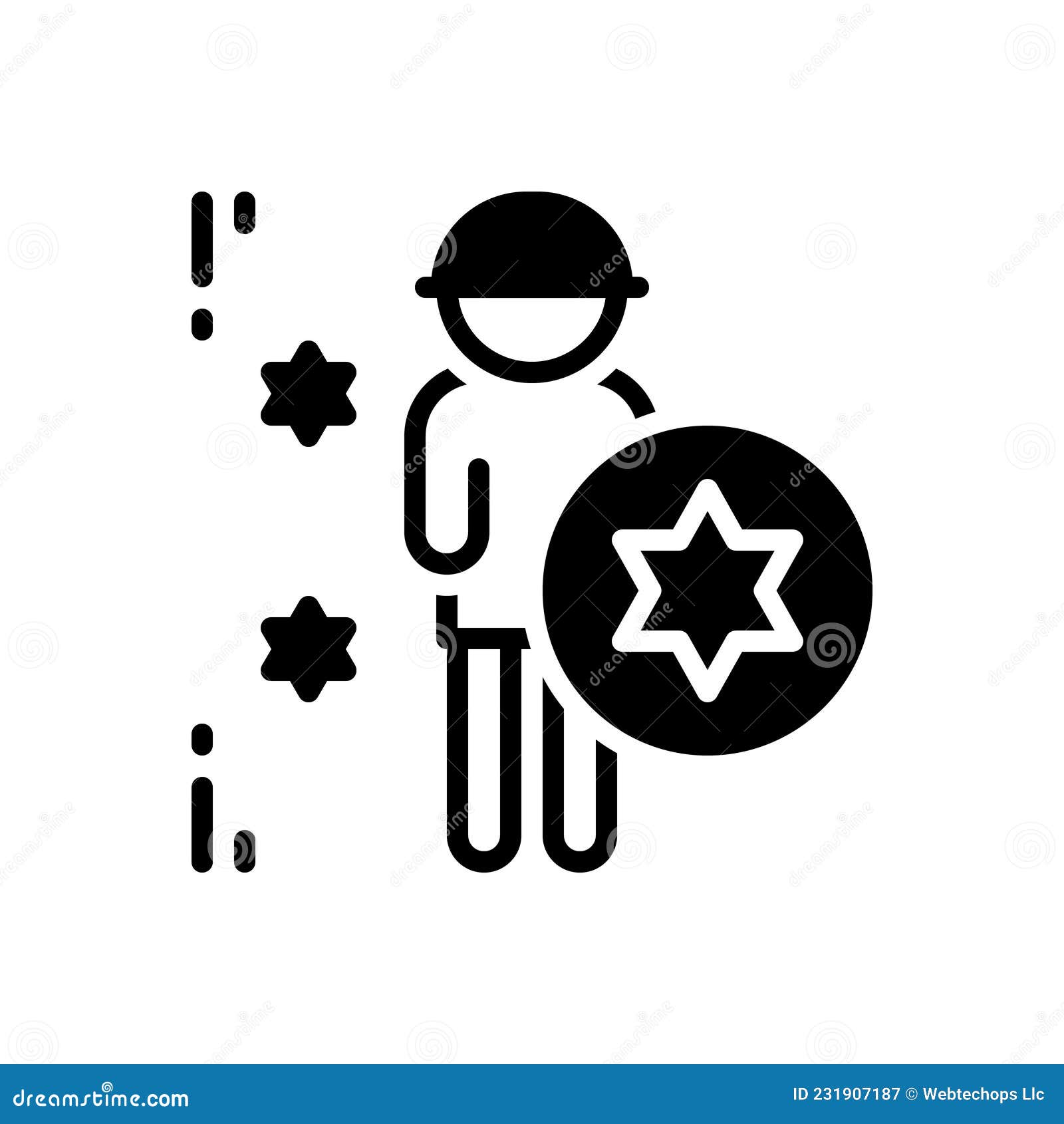 Black Solid Icon for Pride, Honor and Pleasure Stock Vector ...