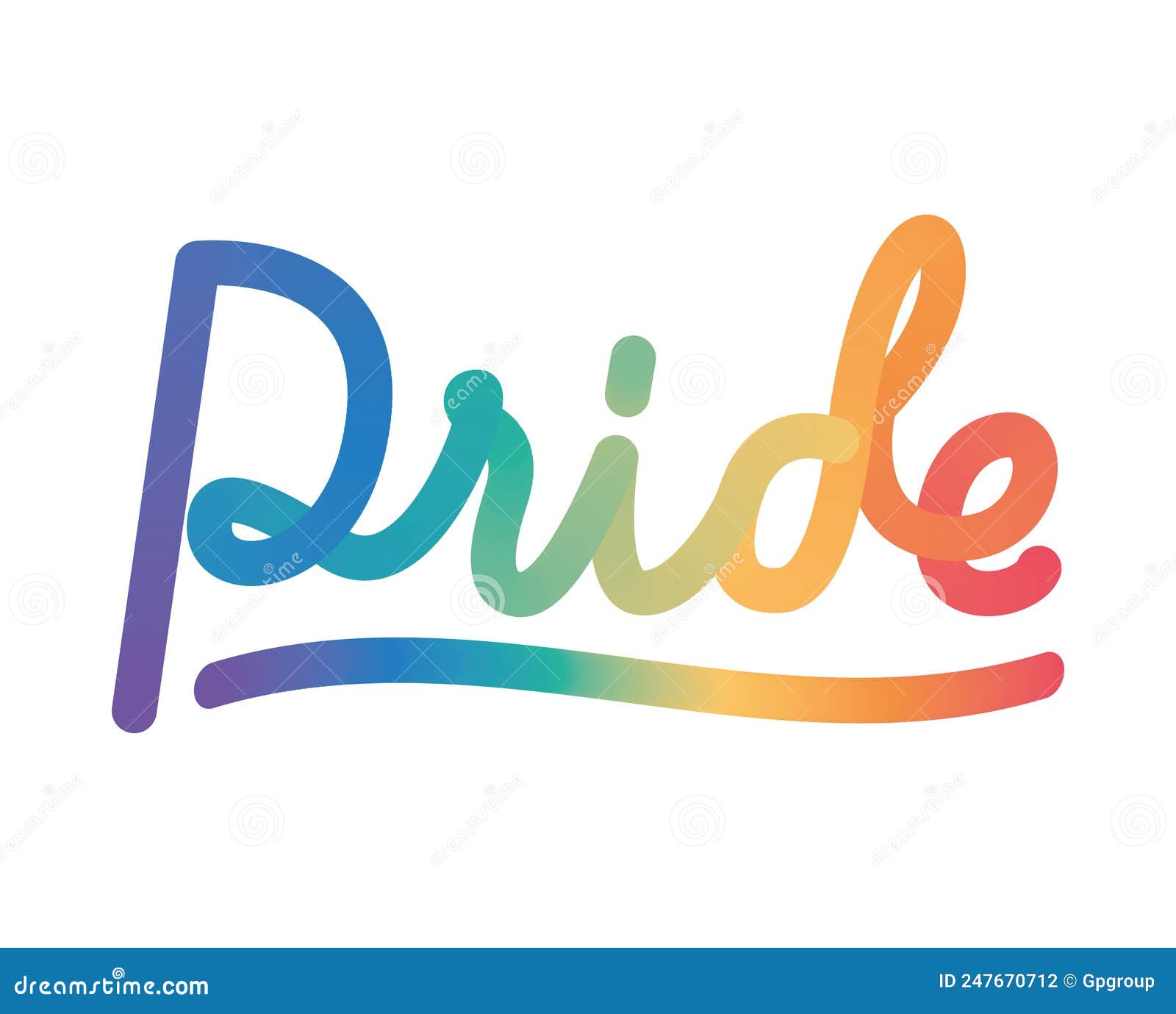 Pride Lettering Illustration Stock Vector - Illustration of love ...