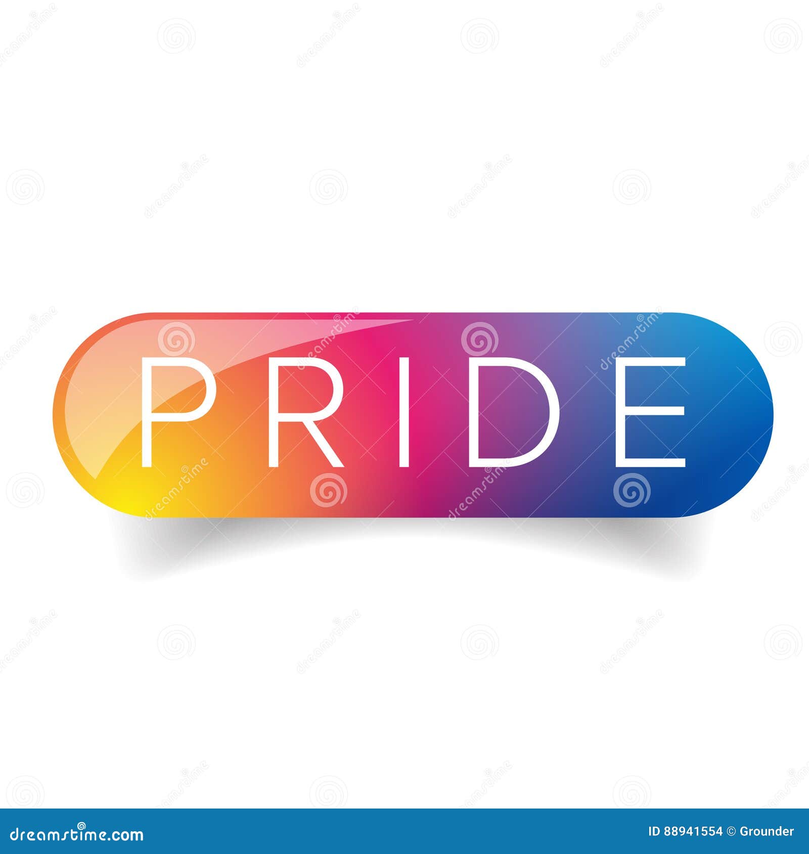 Pride - Lgbt Rainbow Button Stock Vector - Illustration of design ...