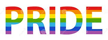 Pride Logo Letters, Rainbow, Vector Illustration Stock Vector ...