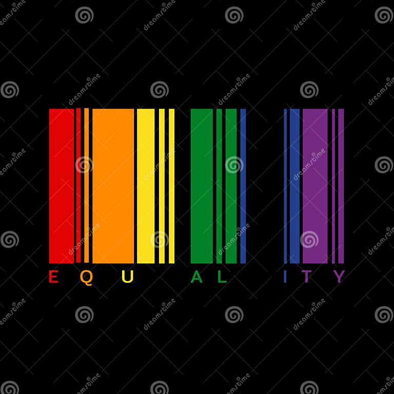 Pride Month Bar Code Vector, Rainbow Graphic Element, LGBT Symbol Icon ...