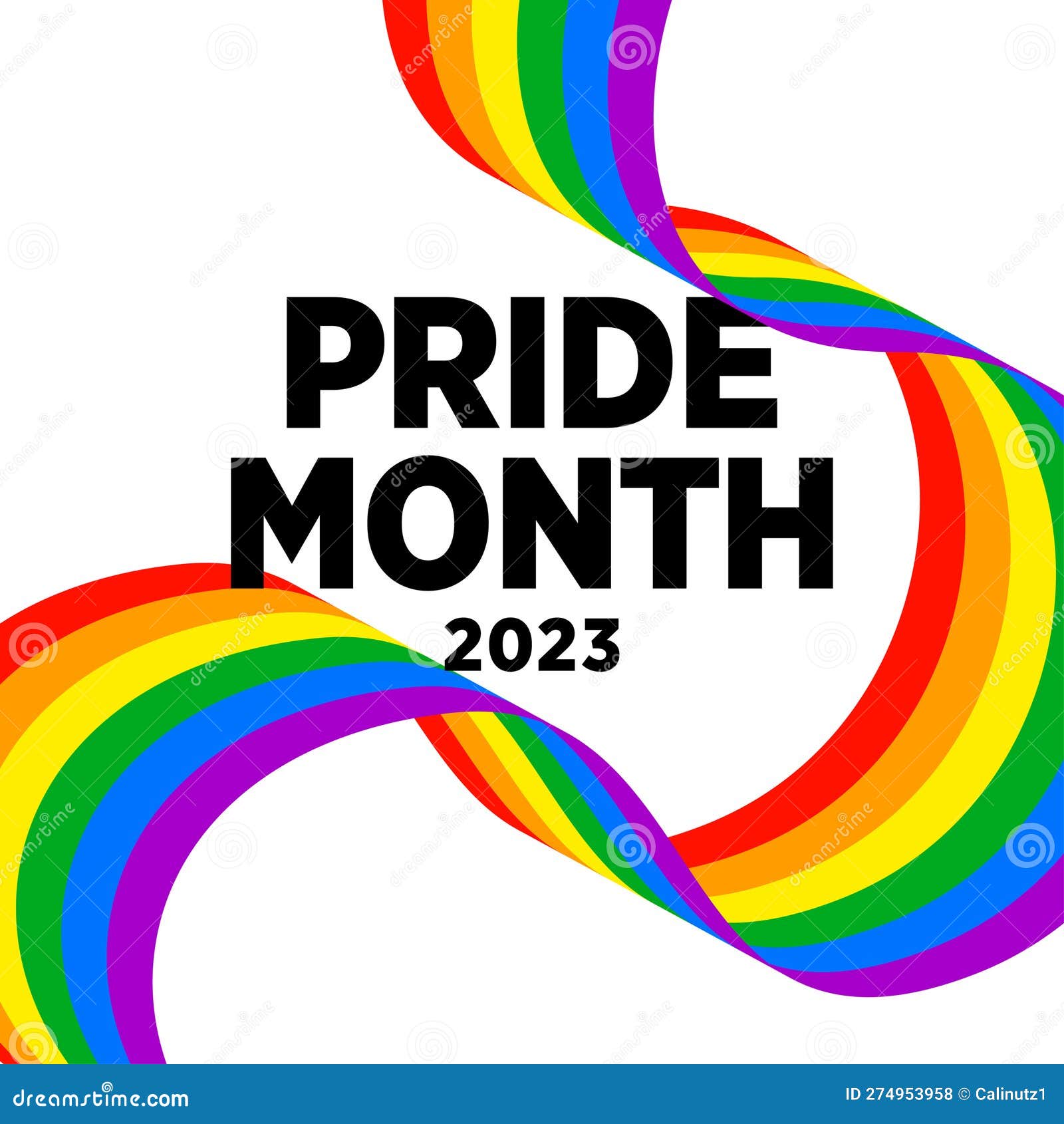 Pride Month 2023 Concept Freedom Rainbow Flag Gay Parade Annual