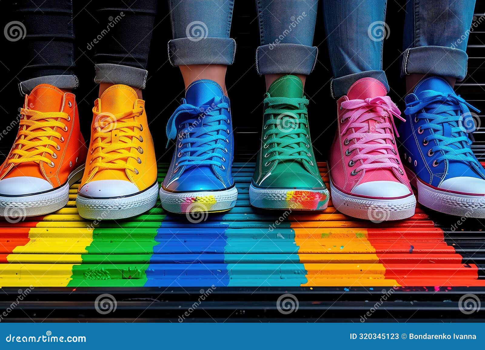 Pride Month and Gender Concept Image with Rainbow Colors Stock Image ...