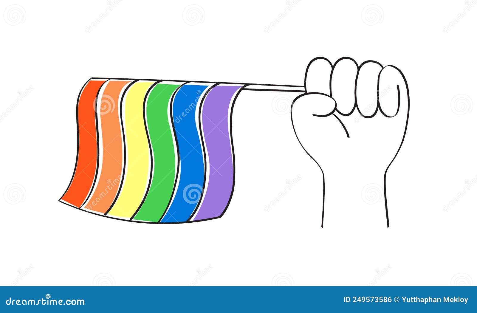 Pride Month. LGBTQ+ Hand Holding a Rainbow Flag in Doodle Style-cute ... Pride Month. LGBTQ+ Hand Holding a Rainbow Flag in Doodle Style-cute ...