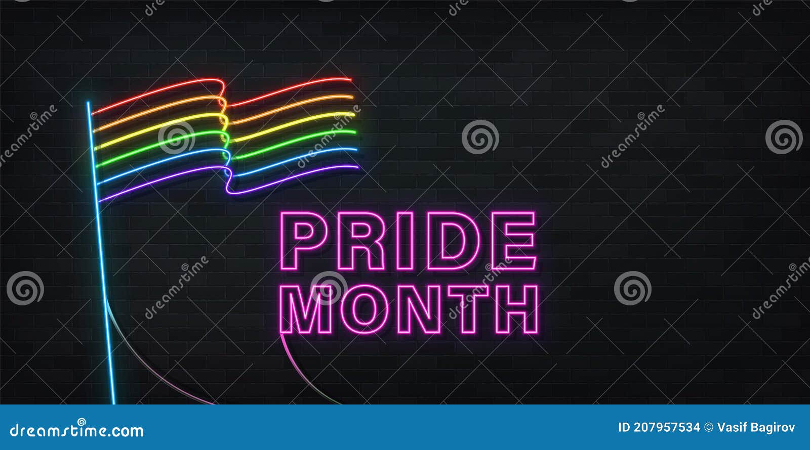 Pride Neon Text Vector Design Template Lgbt Neon Logo Light Banner