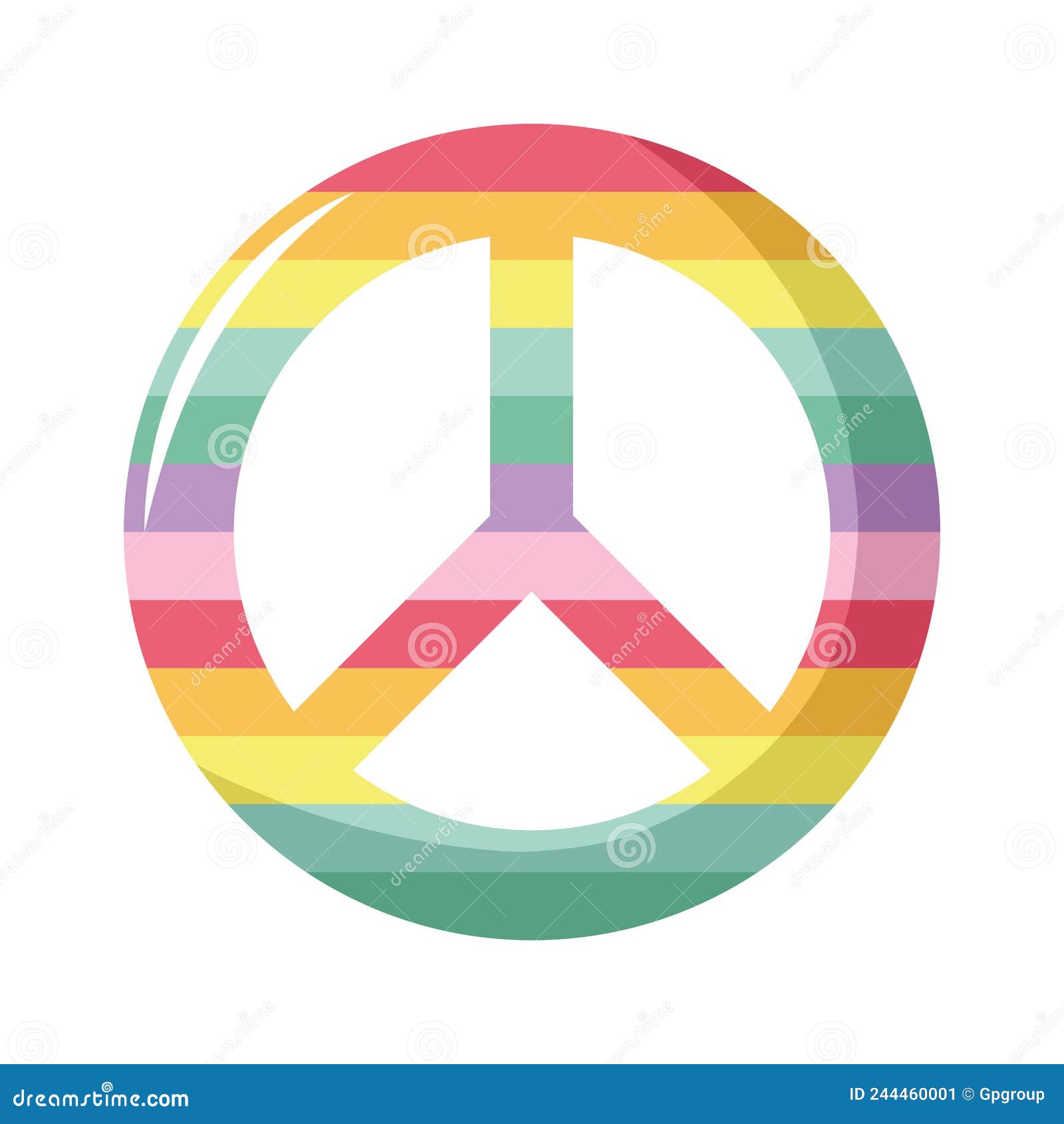 Pride peace symbol stock vector. Illustration of colors - 244460001