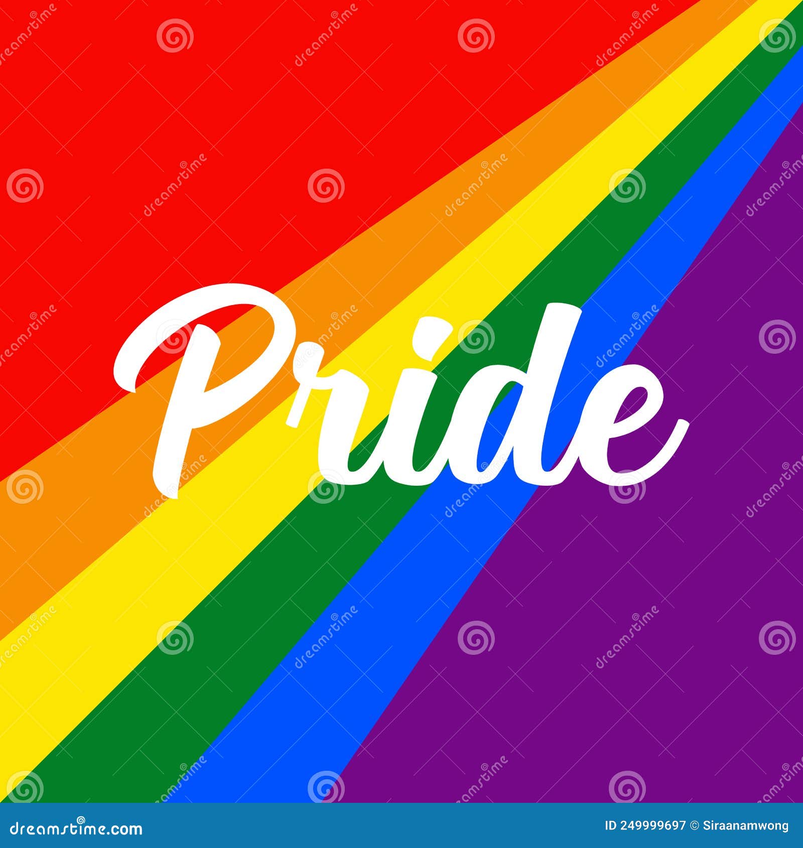 Pride Text on Rainbow Template Stock Vector - Illustration of movement ...