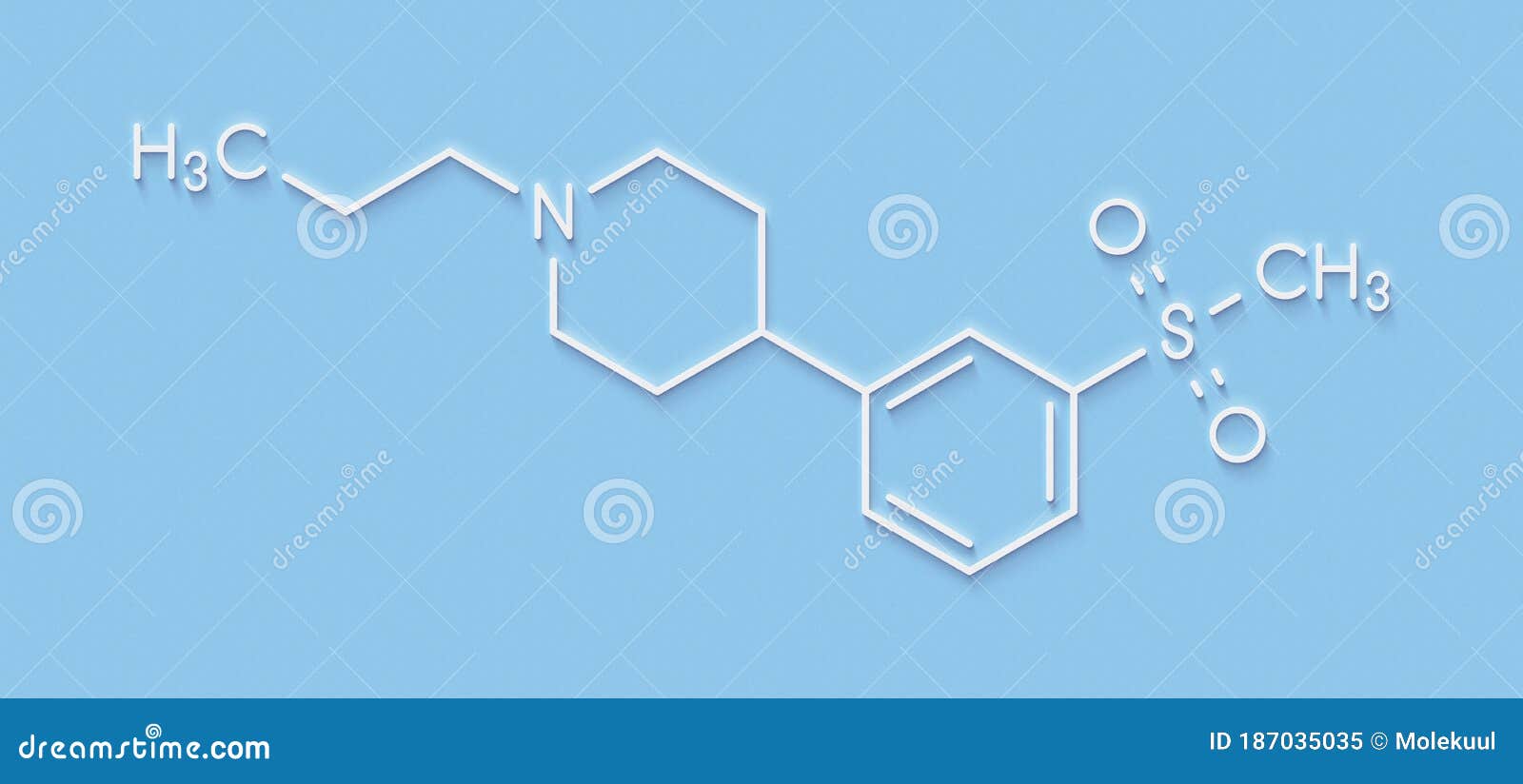 Pridopine Drug Molecule. Skeletal Formula. Stock Illustration ...