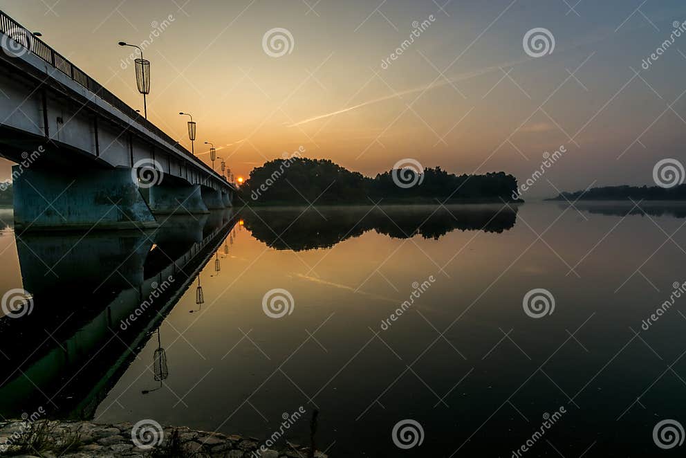 Prienai Bridge stock photo. Image of reservoir, nemunas - 61453380
