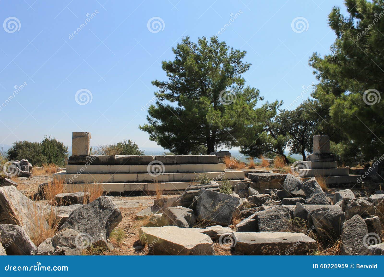 Priene Ruins of an Ancient Antique City Stock Image - Image of city ...