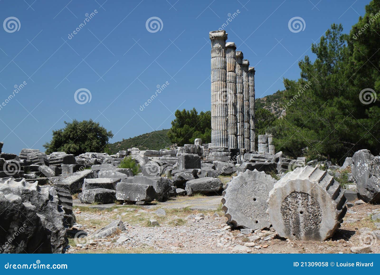 Priene temple stock photo. Image of tourism, roman, temple - 21309058