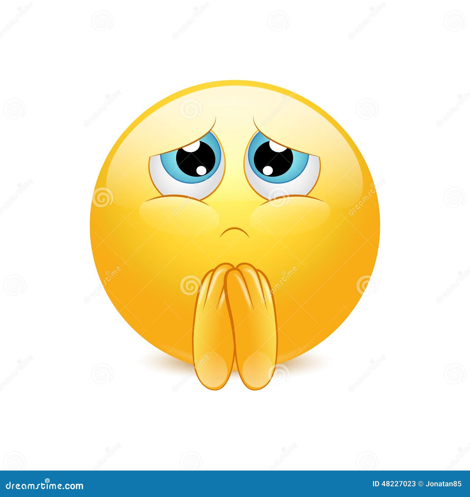 Prier L'apparence Jaune De Boule Illustration de Vecteur - Illustration ...