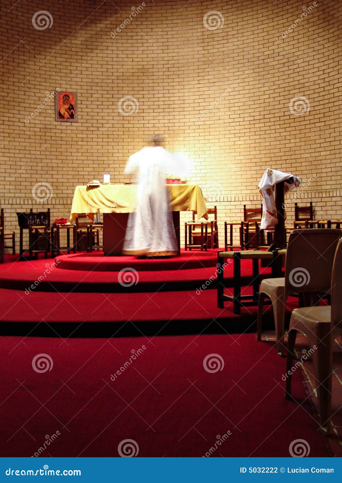 Priest on the altar stock photo. Image of christianity - 5032222