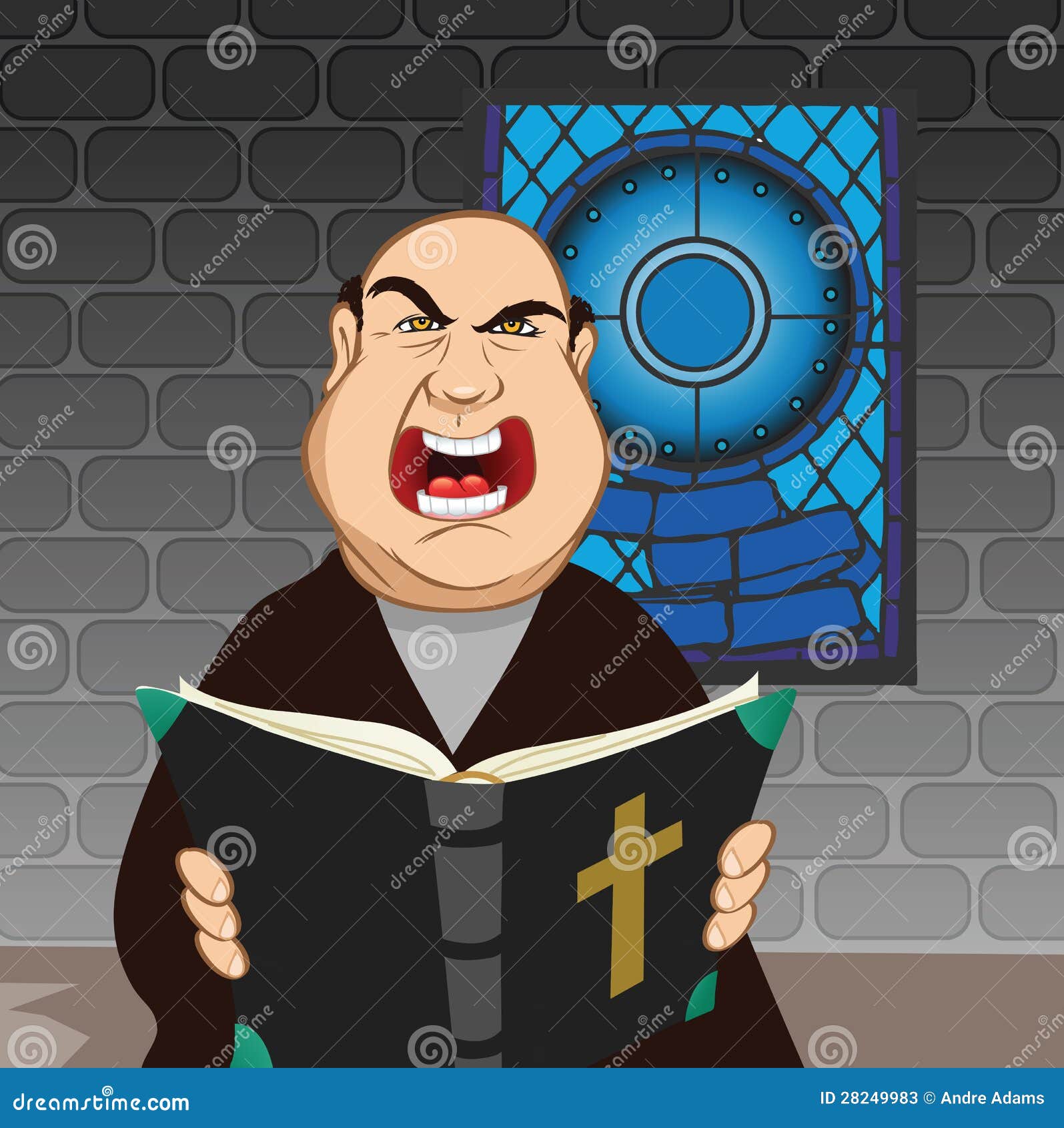 Priest Angry Cartoon Vector | CartoonDealer.com #28249983