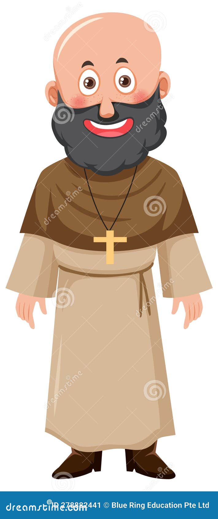 A priest cartoon character stock vector. Illustration of graphic ...