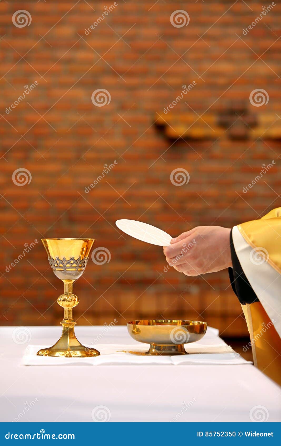 Priest Celebrate a Mass at the Church Stock Photo - Image of eucharist ...