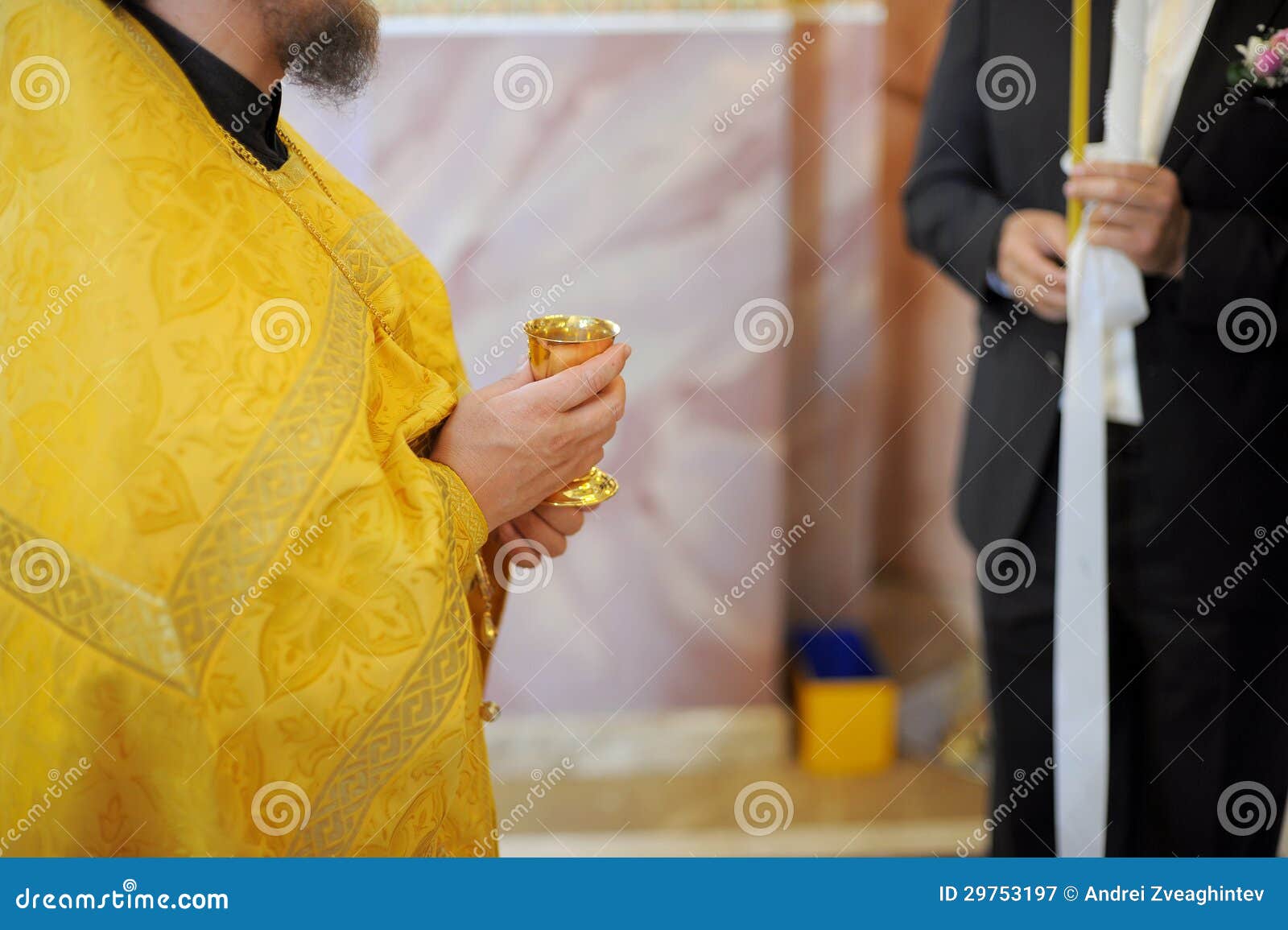 Golden Cup in Priest S Hands Stock Image - Image of learning, clergy ...