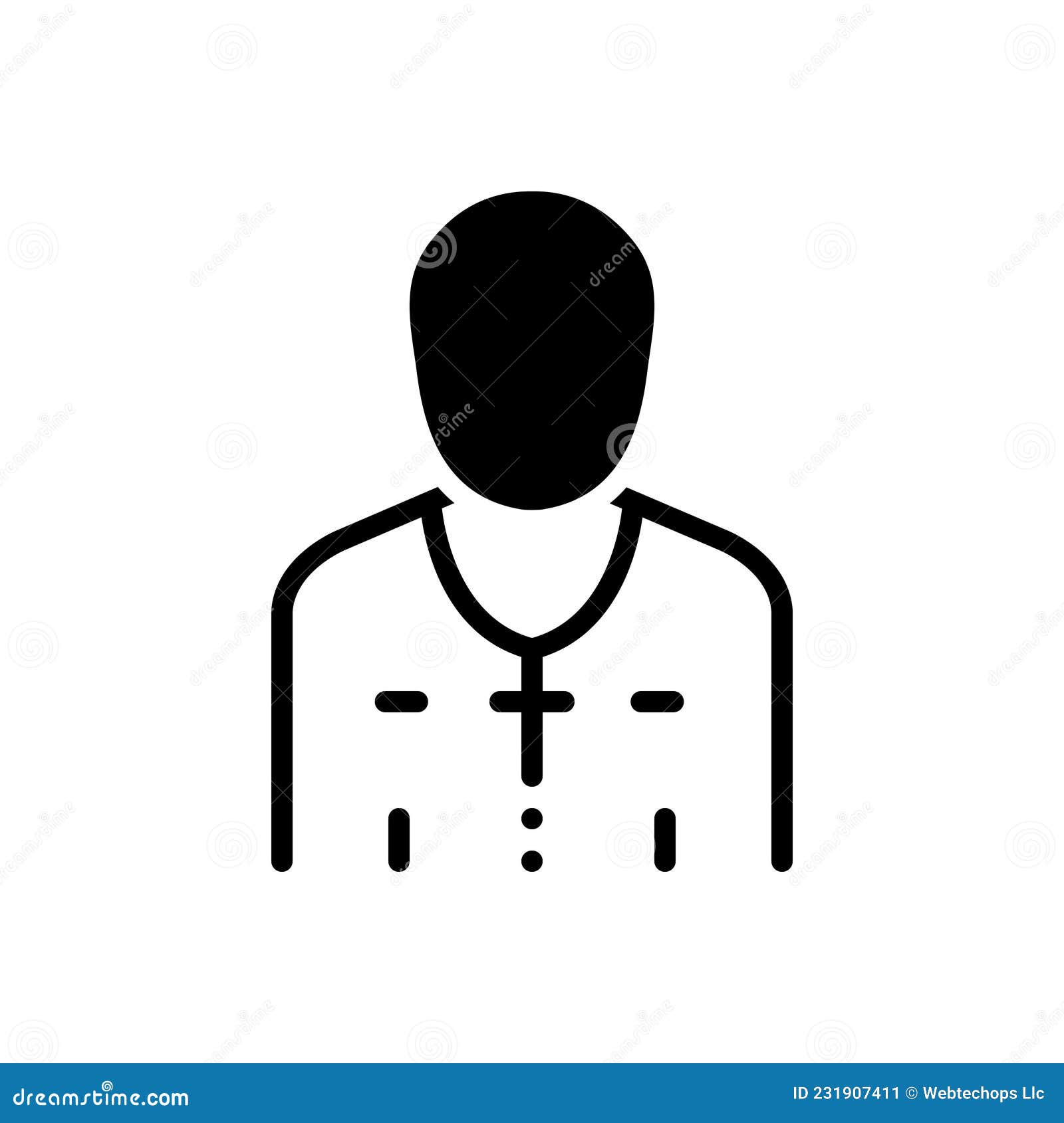 Black Solid Icon for Priest, Adorer and Worshipper Stock Vector ...