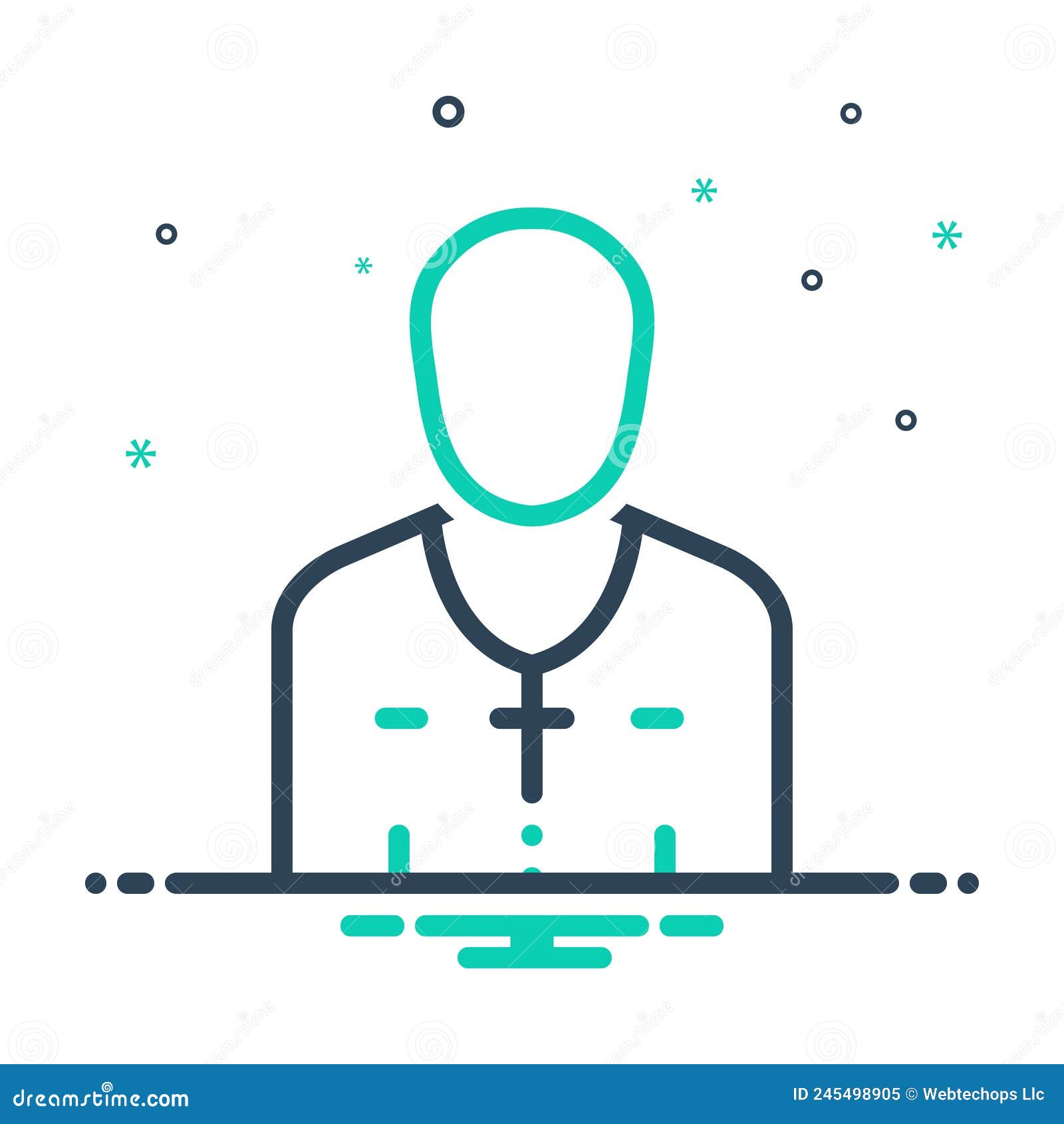 Mix Icon for Priest, Adorer and Worshipper Stock Illustration ...