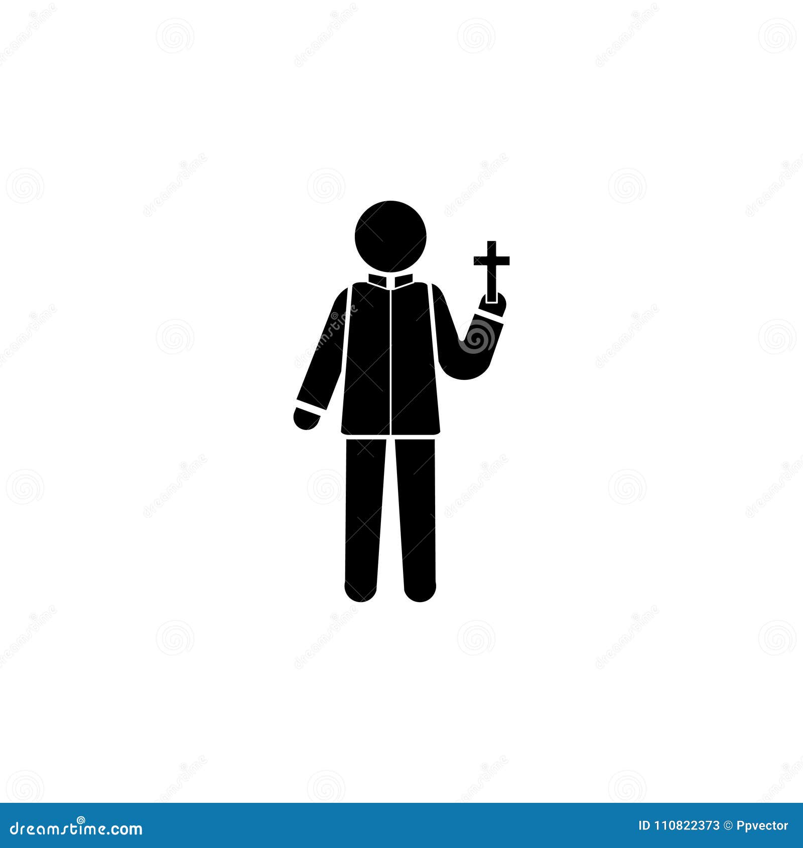 Priest Icon In Flat Style Isolated On White Background. Funeral ... Priest Icon In Flat Style Isolated On White Background. Funeral ...