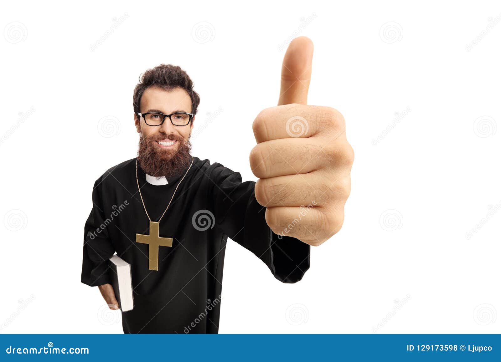 Priest Making a Thumb Up Gesture Stock Photo - Image of faith, like ...