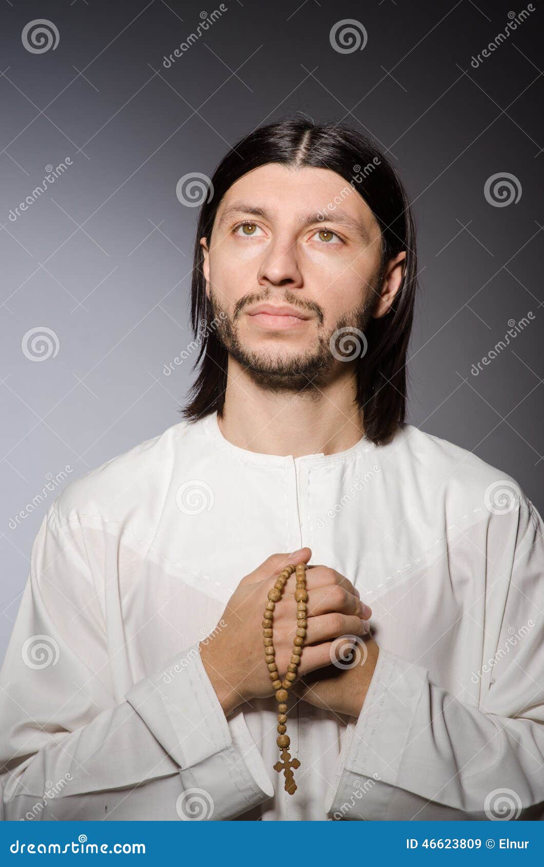 Priest man in religious stock image. Image of portrait - 46623809