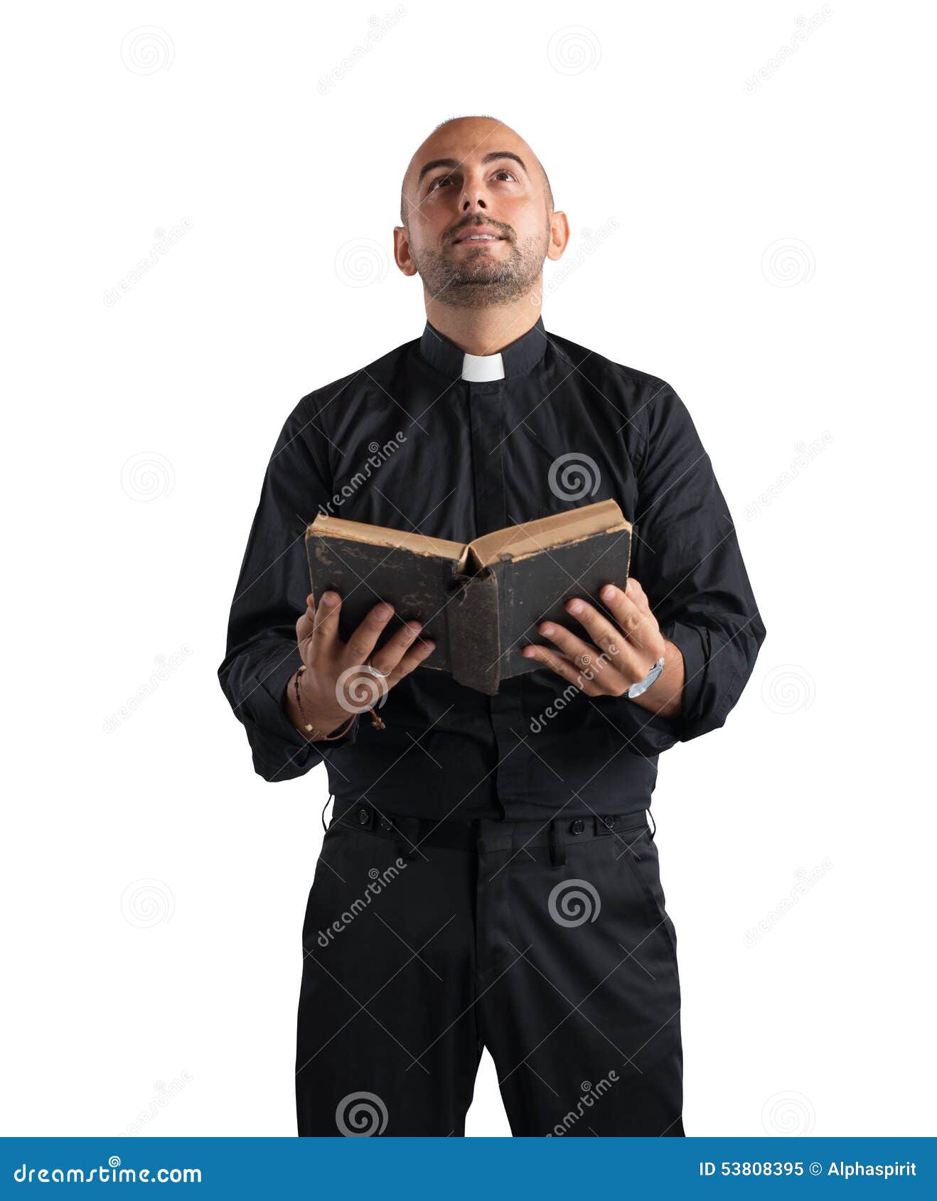 Priest praying stock image. Image of collar, priest, christianity ...